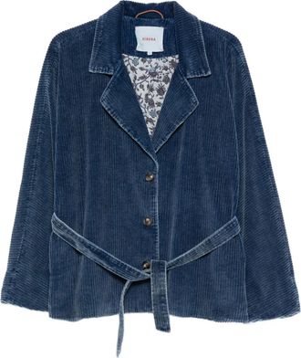 Xirena veste en velours côtelé à taille ceinturée Colt - Bleu