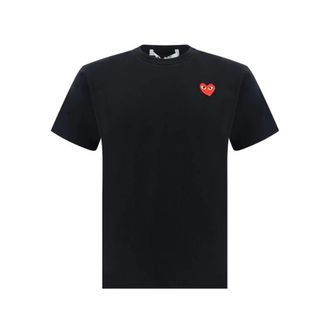 Comme Des Gar&ccedil;ons Ikonic Logo Patch Baumwoll T-Shirt - - Tops - Herren - Schwarzk - XS