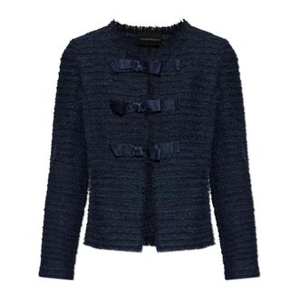 Emporio Armani Femme, Vestes, Bleu, Taille: 34 FR Blazer en tweed