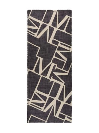 Marc O'Polo châle à imprimé graphique - Noir