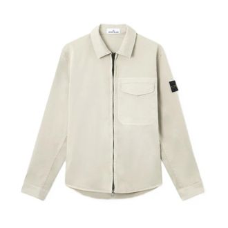 Stone Island Homme, Vestes, Beige, Taille: 2XL Zip Shirt