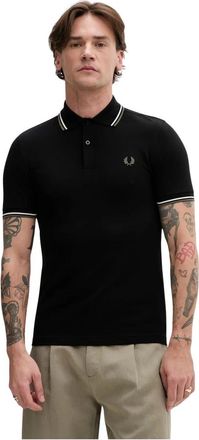 Fred Perry Homme, Tops, Noir, Taille: L Polo Chemises