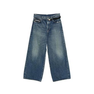 sacai Distressed Wide-leg Jeans