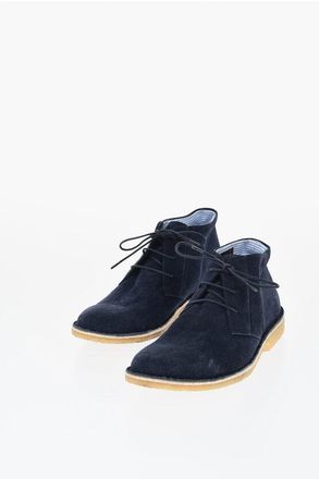 Corneliani ID Solid Color Suede Desert Boots with Crepe Sole size 40