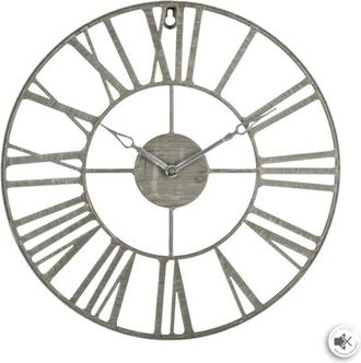 Atmosphera Atmosphera - Horloge Vintage Grise - m&eacute;tal D37 cm