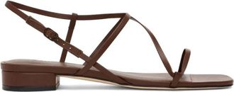 Studio Amelia Studio Amelia, Femme, Chaussures, Brun, Taille: 38 EU Sandales Plates Enveloppantes Bias