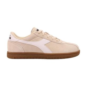 Diadora Homme, Chaussures, Beige, Taille: 43 EU Baskets Rétro en Cuir Beige