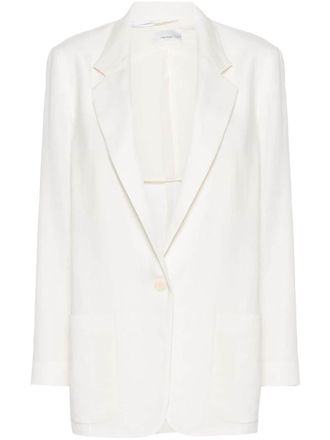 The Row blazer Enza en lin - Tons neutres