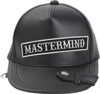 MASTERMIND WORLD Kunstleder-Cap - - Accessories - Herren - Schwarzk - L