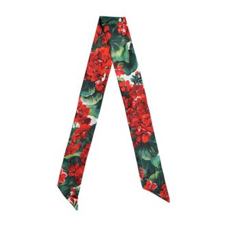 Dolce & Gabbana &Eacute;charpe Florale en Soie pour le Cou - Femme - Accessoires - Multicolore - Taille: ONE Size
