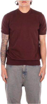 Alpha Studio Homme, Pulls, Brun, Taille: 2XL Girocollo Fantasy Cotton