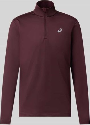 Asics Funktionsshirt mit Logo und Rei&szlig;verschluss