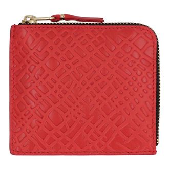 Comme Des Gar&ccedil;ons Leder M&uuml;nzgeldb&ouml;rse mit Rei&szlig;verschluss - - Accessories - Herren - Rot - ONE SIZE
