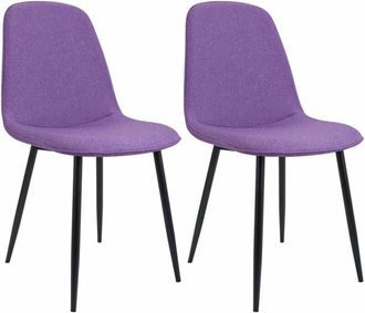 Clp 2er Set Esszimmerstuhl Maryam lila Stoff