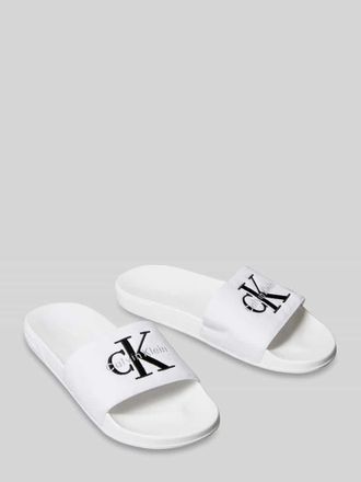 Calvin Klein Badeschuhe mit Logo Print