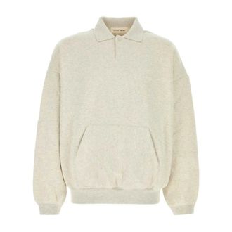 Fear of God Homme, Sweatshirts et sweats &agrave; capuche, Gris, Taille: S SweaT-shirt M&eacute;lange en coton m&eacute;lang&eacute;