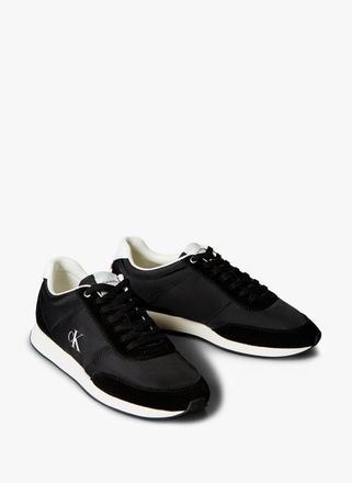 Calvin Klein Baskets en daim m&eacute;lang&eacute; avec logo Signature