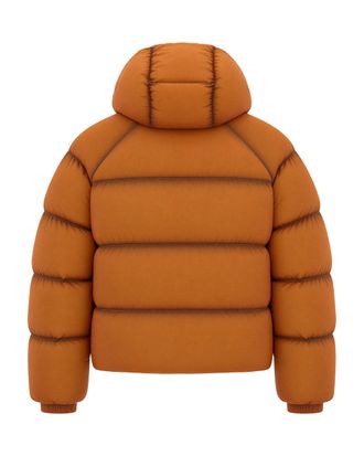 Daily Paper Clothing Channel-Quilted Nylon Down Jacket - Orange