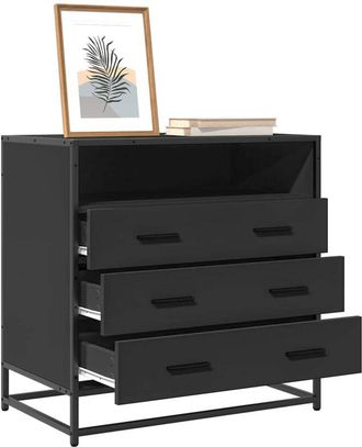 vidaXL Schubladenschrank Schwarz 70x41x70 cm Holzwerkstoff - Vidaxl