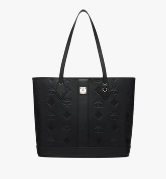 MCM Neuer Liz Shopper aus Leder mit gepr&auml;gtem Monogramm