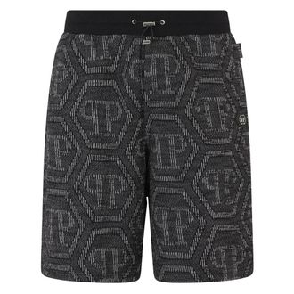 Philipp Plein Homme, Shorts, Noir, Taille: XL Jacquard Shorts Monogram