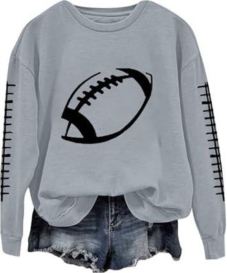 Generic Sweat-shirt pour femme - Imprim&eacute; graphique - Haut surdimensionn&eacute; - Col rond - Manches longues - Automne - Hiver - D&eacute;contract&eacute; - Confortable - Tendance