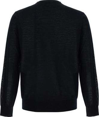 KANGRA Extrafine Merino Wool Crew Neck Sweater - Black