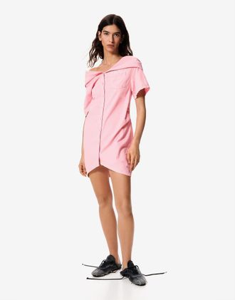 Desigual Masha Popova - Robe &agrave; capuche - Rose