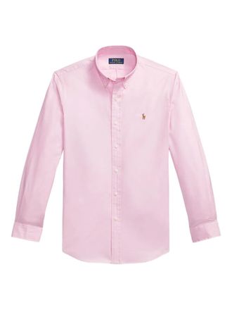 Polo Ralph Lauren chemise &agrave; logo brod&eacute; - Rose
