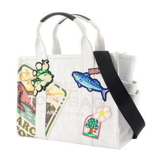 Marc Jacobs Embroidered Patchwork Cotton Tote Bag - White