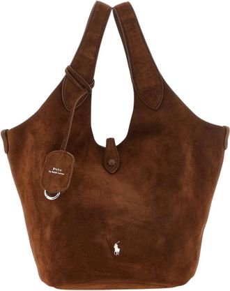 Polo Ralph Lauren Wildleder-Tragetasche - - Bags - Damen - Braun - ONE SIZE