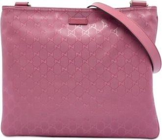 Gucci Sac bandouli&egrave;re en toile Pre-owned - Femme - Pre-owned - Rose - Taille: ONE Size