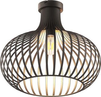 Nowa Nowa - Deckenlampe Deckenleuchte Wohnzimmerlampe E27 Industrial Gitter rost h 35 cm