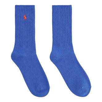 Polo Ralph Lauren Femme, Sous-vêtements, Bleu, Taille: ONE Size Chaussettes en coton avec logo