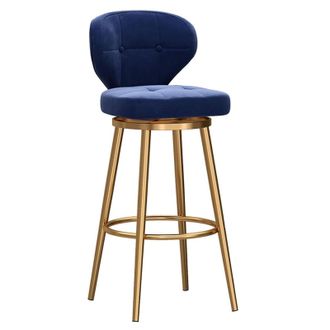 Generic Barhocker in Tresenh&ouml;he, 360&deg; drehbarer Tresenhocker, K&uuml;chenstuhl f&uuml;r Zuhause, Barhocker, geschwungene R&uuml;ckenlehne und runde Fu&szlig;st&uuml;tze