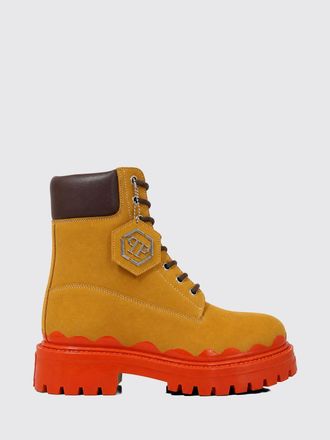 Philipp Plein Combat boots en nubuck avec cheville rembourr&eacute;e et breloque