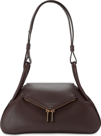 Amina Muaddi Leather Gemini Shoulder Bag