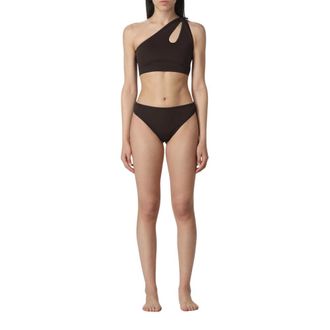 Bottega Veneta Femme, Maillots de bain, Brun, Taille: 40 FR Cutout OneShoulder Swimsuit