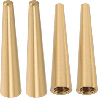 Angoily 4 St&uuml;ck Teiliges Messing M&ouml;belbeine Hohe Konische Tisch Tablettf&uuml;&szlig;e Dekorative Goldfarbene Risers f&uuml;r Schmuckk&auml;sten Schneidebretter und Wohnaccessoire
