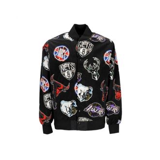 New Era Homme, Vestes, Noir, Taille: M Bomber NBA All Over Print
