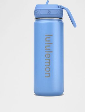 lululemon Bouteille deau Back to Life 530 ml Bouchon avec paille - Bleu