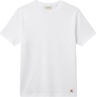 Calvin Klein T-shirt uni &agrave; col rond en coton m&eacute;lang&eacute;
