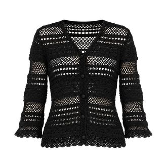 Dolce & Gabbana Cardigan boutonn&eacute; - Femme - Pulls - Noir - Taille: 40 FR
