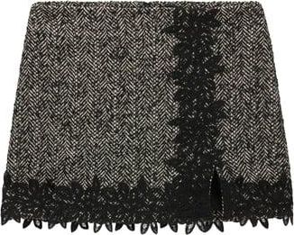 Guess Jupe courte motif chevrons &agrave; dentelle
