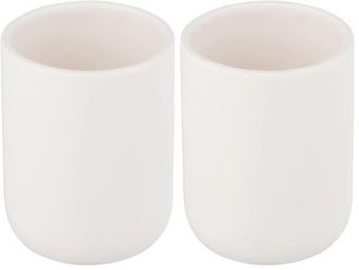 WENKO Allstar Zahnputzbecher Olinda, Zahnb&uuml;rstenhalter in konischer Form, Mundsp&uuml;lbecher in mattiertem Finish, hergestellt aus Keramik, idealer Zahnbecher f