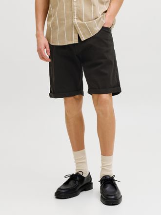 Jack & Jones Shorts JACK & JONES JPSTRICK DYLAN ORIGINAL SHORTS, Herren, Gr. XL, N-Gr, schwarz, Web, Obermaterial: 98% Baumwolle, 2% Elasthan, unifarben, regular f