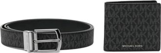 Michael Kors portefeuille et ceinture à motif monogrammé - Noir