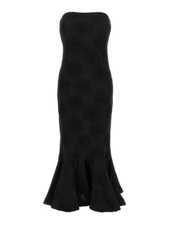 Rotate Knielanges Kleid - Schwarz