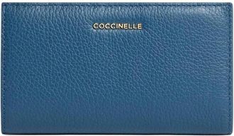 Coccinelle Femme, Accessoires, Bleu, Taille: ONE Size Metallic Large Wallet