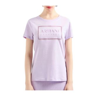 A|X Armani Exchange Damen Kurzarm T-Shirt - - Tops - Damen - Lila - S